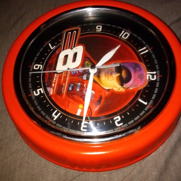 Nascar | Art | Dale Jr Clock And Rare Picture Of Earnhardt Sr | Poshmark